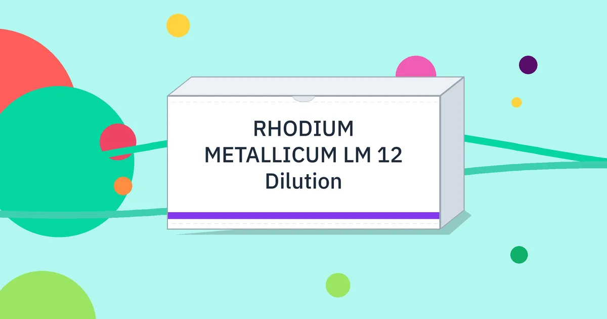 Symbolbild: Packung mit der Aufschrift RHODIUM METALLICUM LM 12 Dilution (PZN 13050376) – Verfügbarkeit und Bezug in Apotheken in Frankfurt am Main