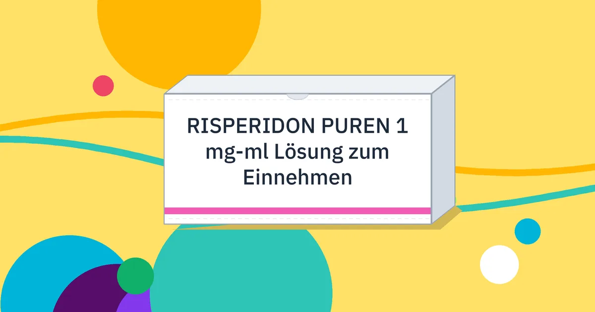 Symbolbild: Packung mit der Aufschrift RISPERIDON PUREN 1 mg-ml Lösung zum Einnehmen (PZN 14043102) – Verfügbarkeit und Bezug in Apotheken in Frankfurt am Main