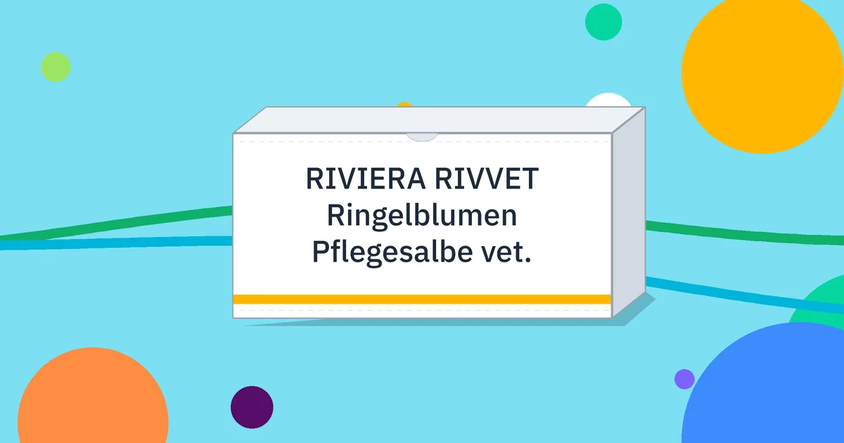 Symbolbild: Packung mit der Aufschrift RIVIERA RIVVET Ringelblumen Pflegesalbe vet. (PZN 19303157) – Verfügbarkeit und Bezug in Apotheken in Frankfurt am Main