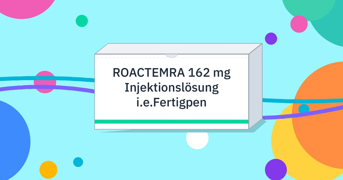 Symbolbild: Packung mit der Aufschrift ROACTEMRA 162 mg Injektionslösung i.e.Fertigpen (PZN 15861328) – Verfügbarkeit und Bezug in Apotheken in Frankfurt am Main
