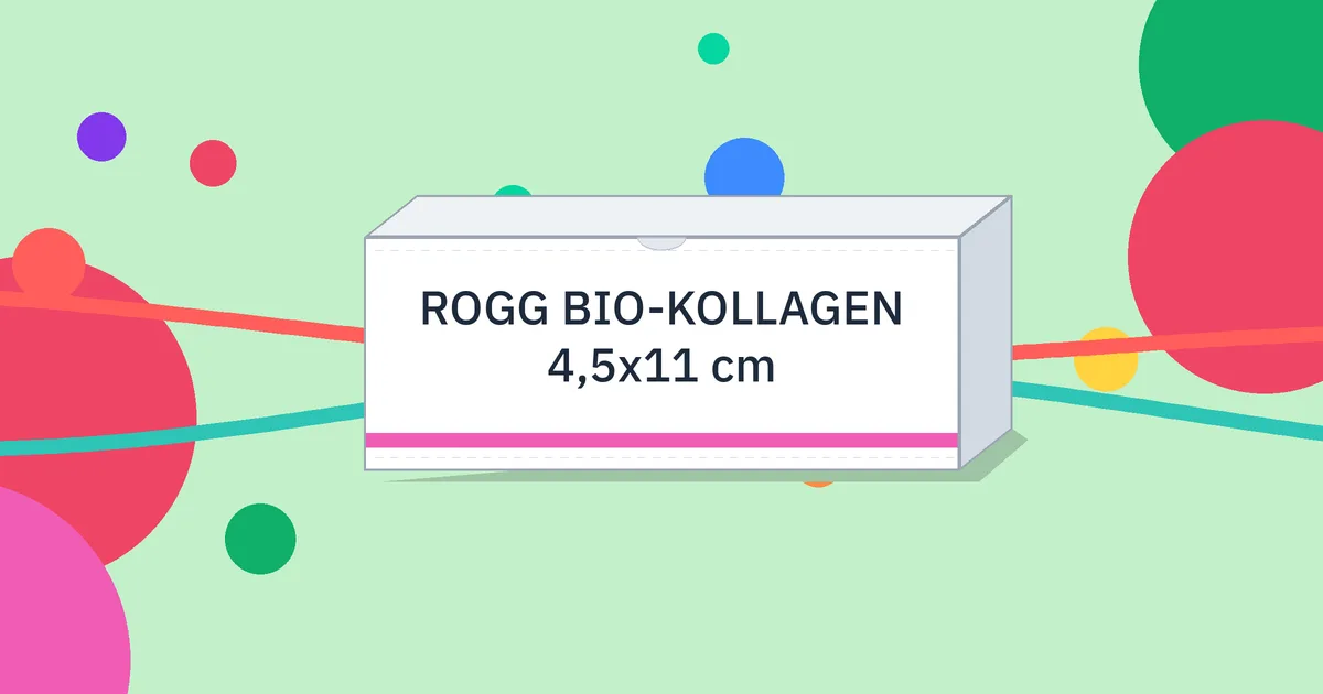 Symbolbild: Packung mit der Aufschrift ROGG BIO-KOLLAGEN 4,5x11 cm (PZN 09949929) – Verfügbarkeit und Bezug in Apotheken in Frankfurt am Main