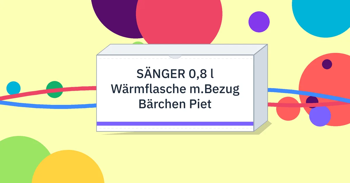 Symbolbild: Packung mit der Aufschrift SÄNGER 0,8 l Wärmflasche m.Bezug Bärchen Piet (PZN 13567636) – Verfügbarkeit und Bezug in Apotheken in Frankfurt am Main
