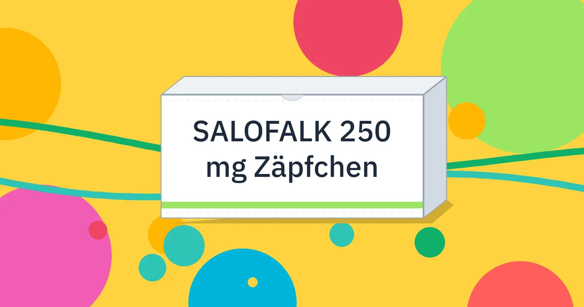 Symbolbild: Packung mit der Aufschrift SALOFALK 250 mg Zäpfchen (PZN 19549504) – Verfügbarkeit und Bezug in Apotheken in Frankfurt am Main