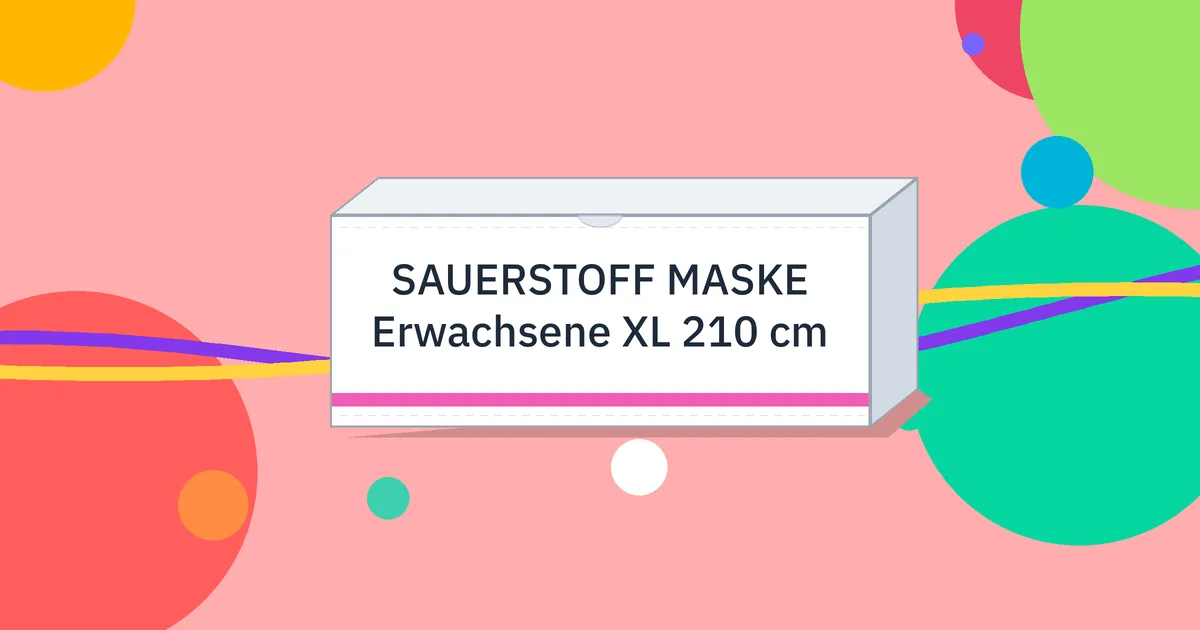 Symbolbild: Packung mit der Aufschrift SAUERSTOFF MASKE Erwachsene XL 210 cm (PZN 06830470) – Verfügbarkeit und Bezug in Apotheken in Frankfurt am Main