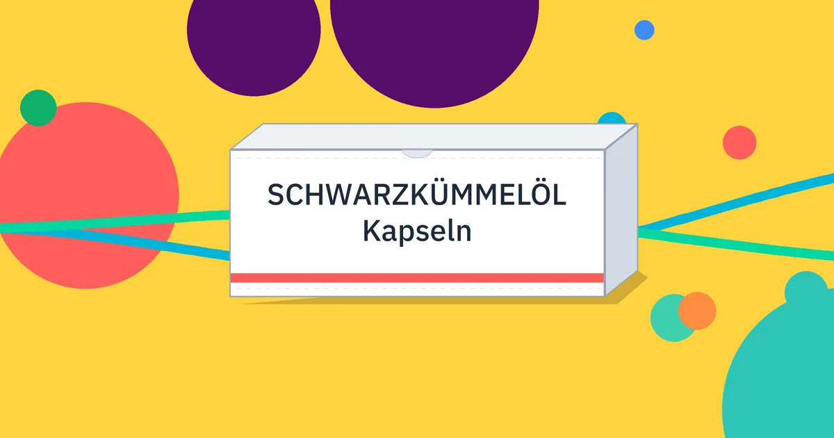 Symbolbild: Packung mit der Aufschrift SCHWARZKÜMMELÖL Kapseln (PZN 12801099) – Verfügbarkeit und Bezug in Apotheken in Frankfurt am Main
