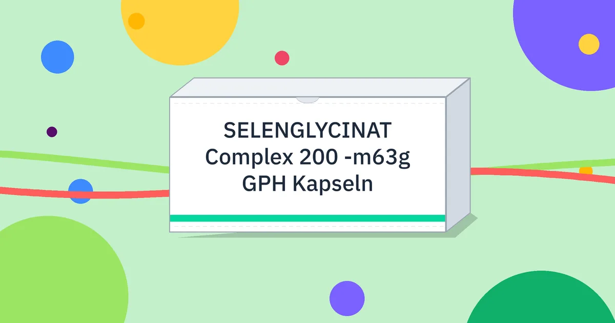 Symbolbild: Packung mit der Aufschrift SELENGLYCINAT Complex 200 -m63g GPH Kapseln (PZN 10190533) – Verfügbarkeit und Bezug in Apotheken in Frankfurt am Main
