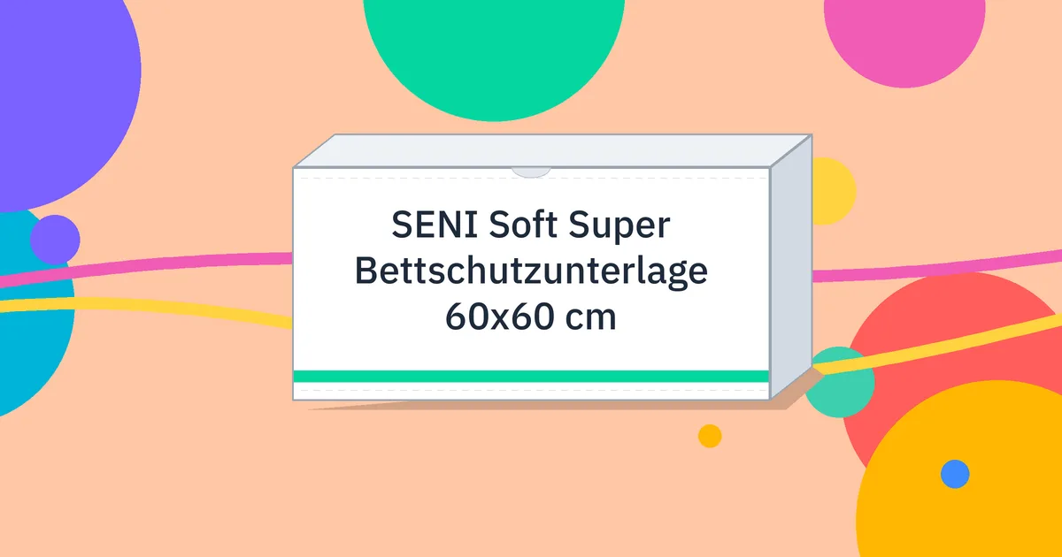 Symbolbild: Packung mit der Aufschrift SENI Soft Super Bettschutzunterlage 60x60 cm (PZN 13598542) – Verfügbarkeit und Bezug in Apotheken in Frankfurt am Main