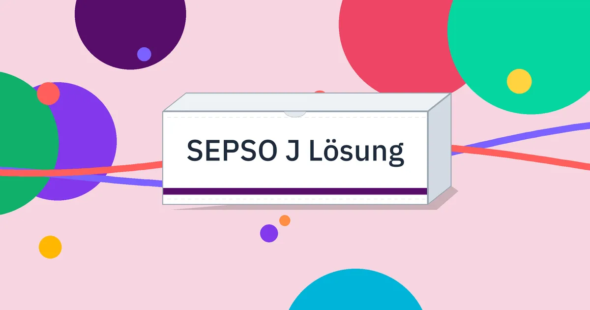 Symbolbild: Packung mit der Aufschrift SEPSO J Lösung (PZN 06999140) – Verfügbarkeit und Bezug in Apotheken in Frankfurt am Main