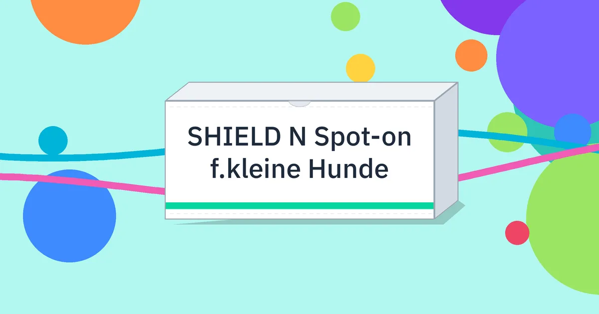Symbolbild: Packung mit der Aufschrift SHIELD N Spot-on f.kleine Hunde (PZN 17244976) – Verfügbarkeit und Bezug in Apotheken in Frankfurt am Main