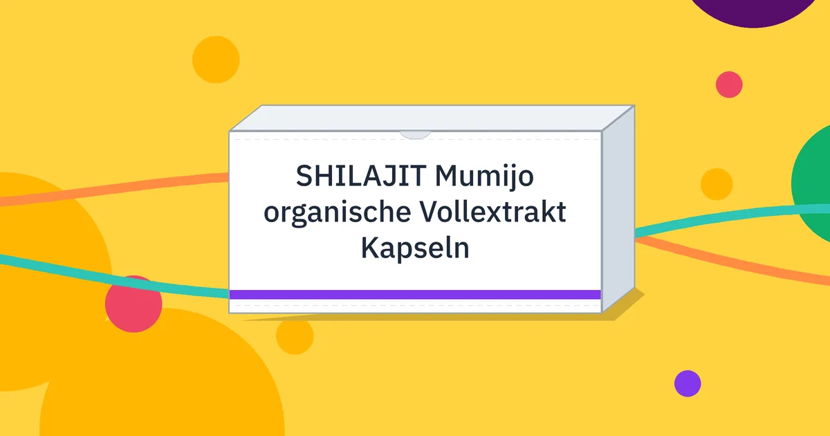 Symbolbild: Packung mit der Aufschrift SHILAJIT Mumijo organische Vollextrakt Kapseln (PZN 19209062) – Verfügbarkeit und Bezug in Apotheken in Frankfurt am Main