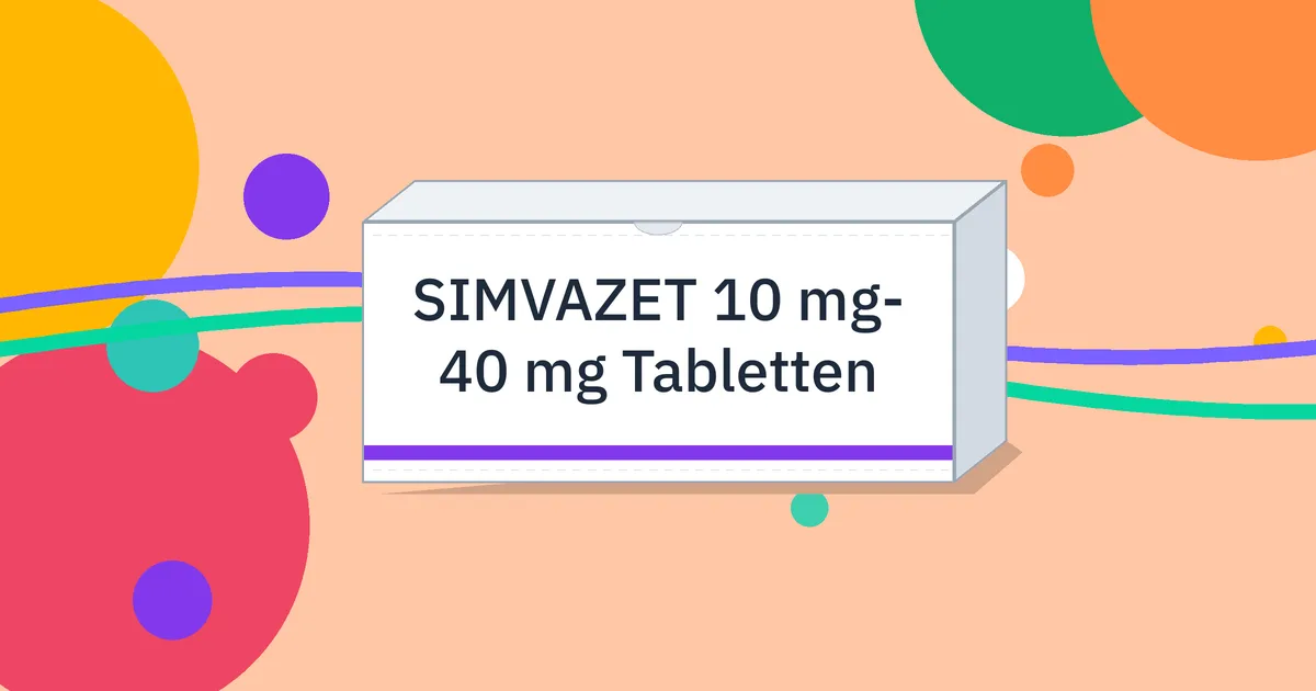 Symbolbild: Packung mit der Aufschrift SIMVAZET 10 mg-40 mg Tabletten (PZN 13970579) – Verfügbarkeit und Bezug in Apotheken in Frankfurt am Main