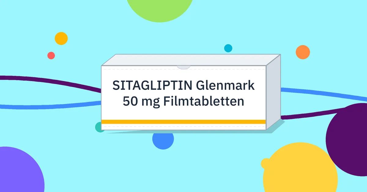 Symbolbild: Packung mit der Aufschrift SITAGLIPTIN Glenmark 50 mg Filmtabletten (PZN 17974137) – Verfügbarkeit und Bezug in Apotheken in Frankfurt am Main
