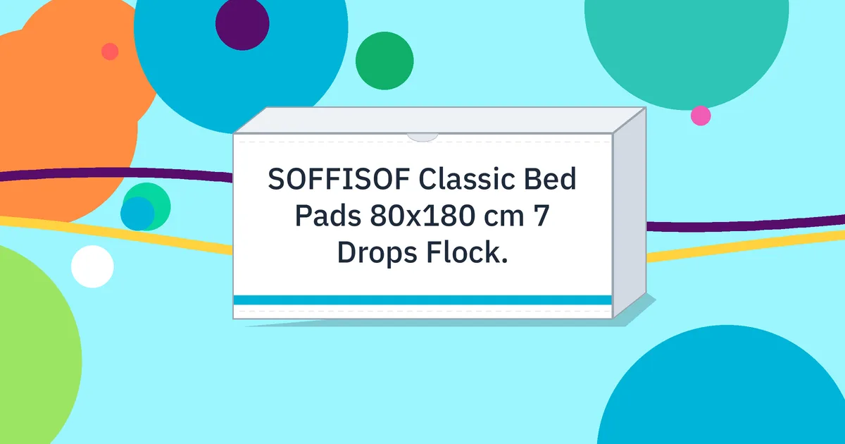 Symbolbild: Packung mit der Aufschrift SOFFISOF Classic Bed Pads 80x180 cm 7 Drops Flock. (PZN 18355382) – Verfügbarkeit und Bezug in Apotheken in Frankfurt am Main