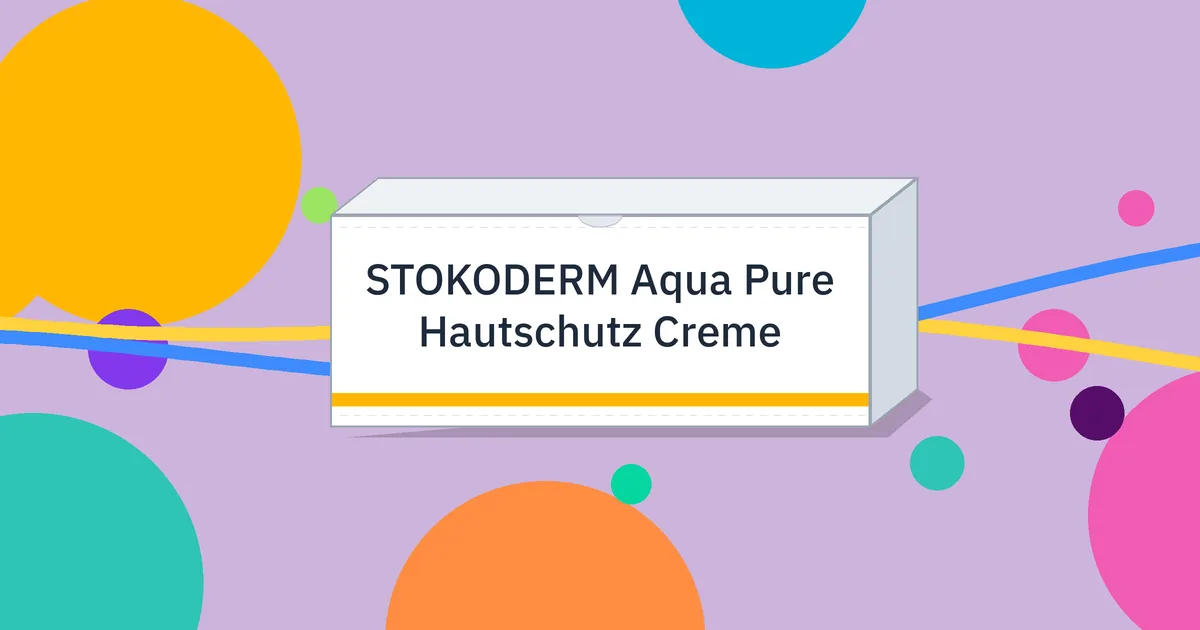 Symbolbild: Packung mit der Aufschrift STOKODERM Aqua Pure Hautschutz Creme (PZN 16749125) – Verfügbarkeit und Bezug in Apotheken in Frankfurt am Main