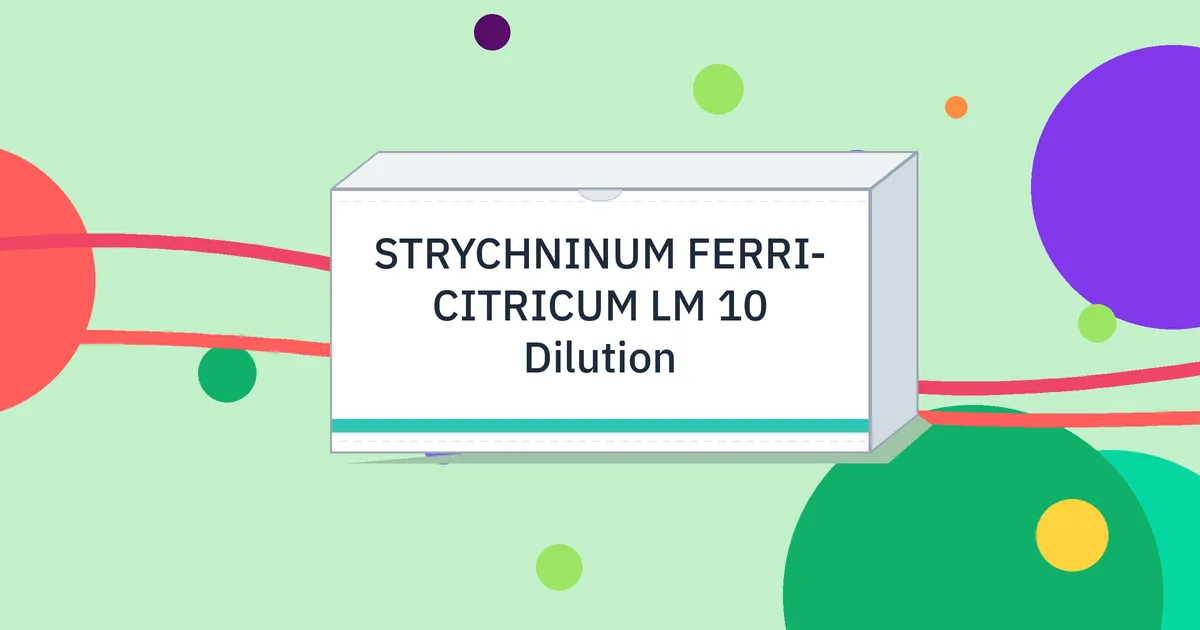 Symbolbild: Packung mit der Aufschrift STRYCHNINUM FERRI-CITRICUM LM 10 Dilution (PZN 13206252) – Verfügbarkeit und Bezug in Apotheken in Frankfurt am Main