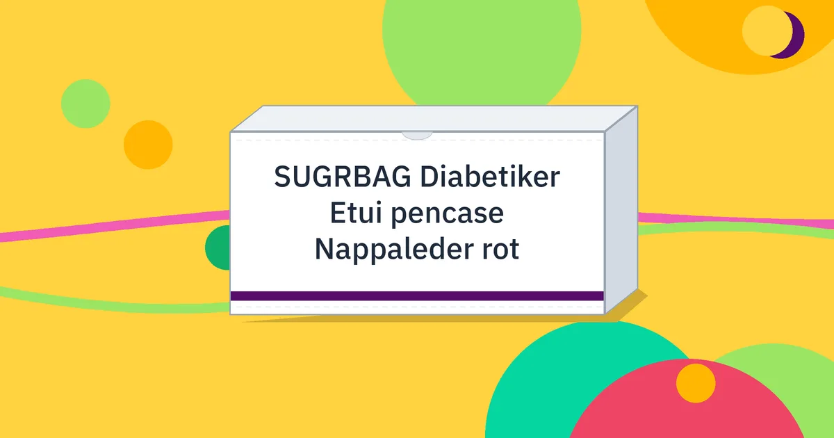 Symbolbild: Packung mit der Aufschrift SUGRBAG Diabetiker Etui pencase Nappaleder rot (PZN 12550125) – Verfügbarkeit und Bezug in Apotheken in Frankfurt am Main