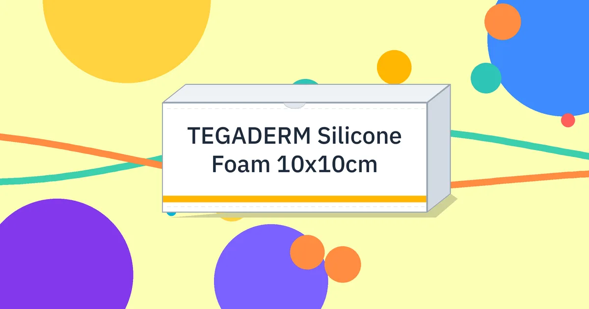 Symbolbild: Packung mit der Aufschrift TEGADERM Silicone Foam 10x10cm (PZN 11514363) – Verfügbarkeit und Bezug in Apotheken in Frankfurt am Main