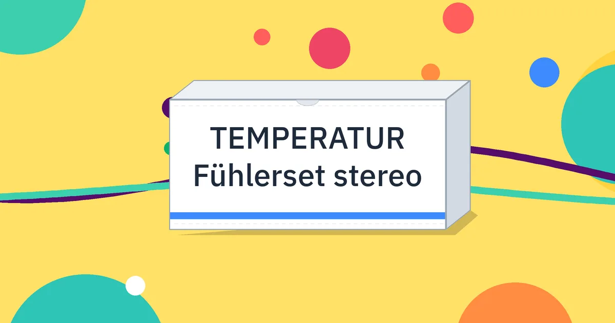 Symbolbild: Packung mit der Aufschrift TEMPERATUR Fühlerset stereo (PZN 00508342) – Verfügbarkeit und Bezug in Apotheken in Frankfurt am Main