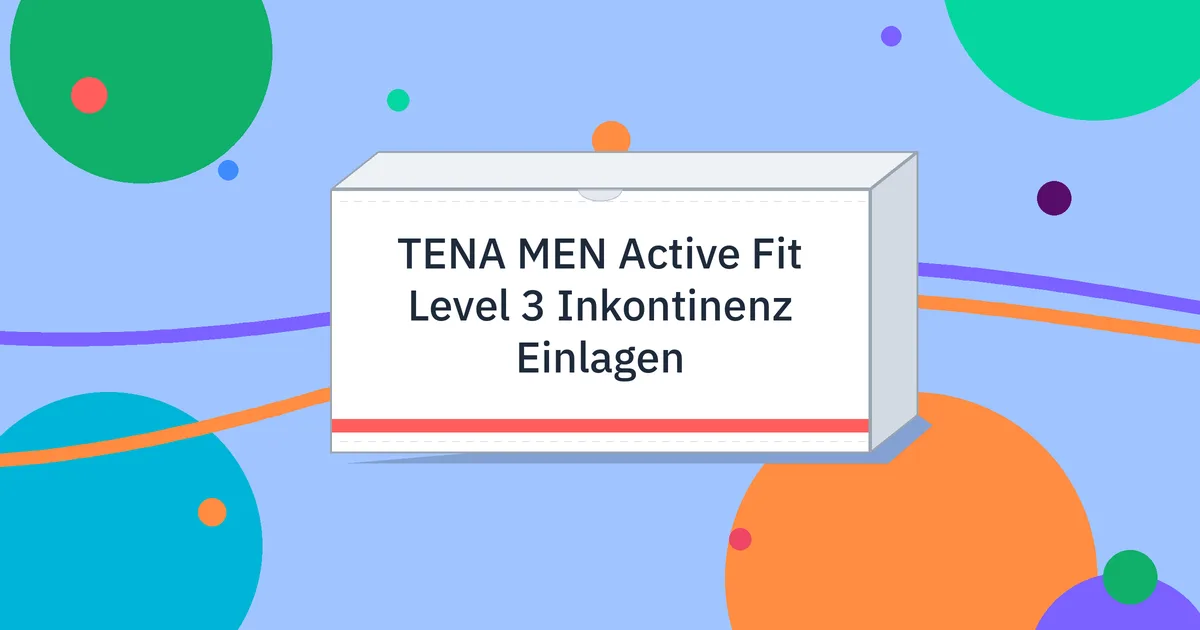 Symbolbild: Packung mit der Aufschrift TENA MEN Active Fit Level 3 Inkontinenz Einlagen (PZN 17981769) – Verfügbarkeit und Bezug in Apotheken in Frankfurt am Main