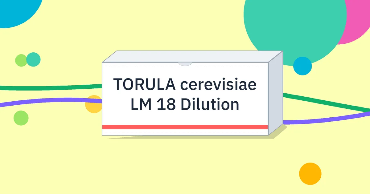 Symbolbild: Packung mit der Aufschrift TORULA cerevisiae LM 18 Dilution (PZN 13225806) – Verfügbarkeit und Bezug in Apotheken in Frankfurt am Main