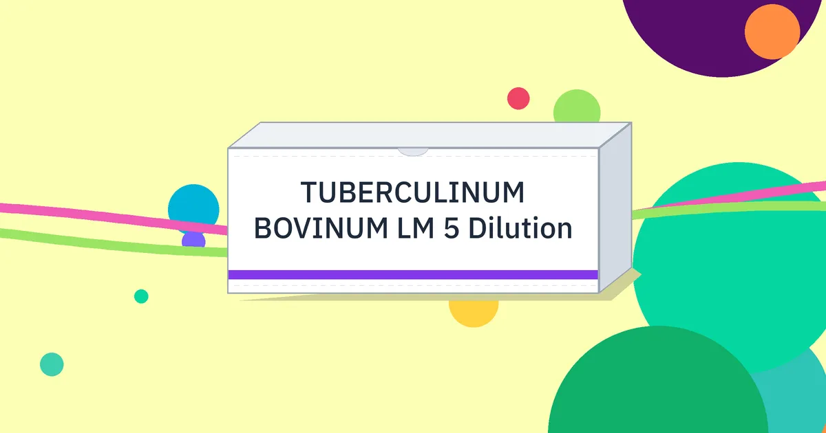 Symbolbild: Packung mit der Aufschrift TUBERCULINUM BOVINUM LM 5 Dilution (PZN 13253889) – Verfügbarkeit und Bezug in Apotheken in Frankfurt am Main
