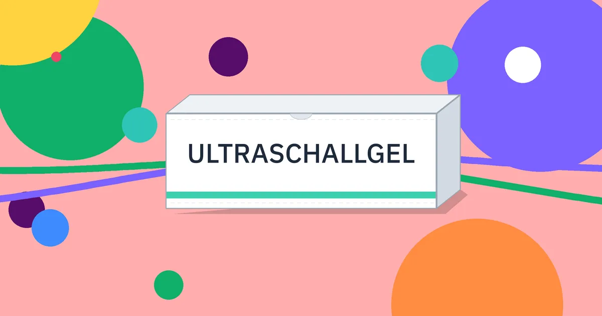 Symbolbild: Packung mit der Aufschrift ULTRASCHALLGEL (PZN 09484838) – Verfügbarkeit und Bezug in Apotheken in Frankfurt am Main