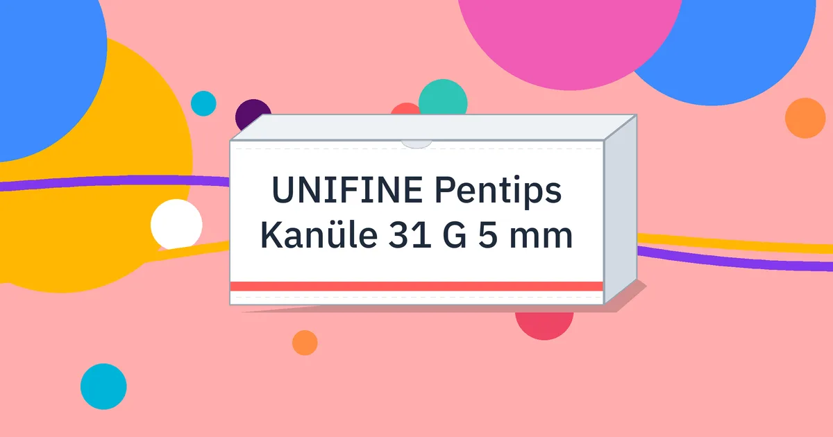 Symbolbild: Packung mit der Aufschrift UNIFINE Pentips Kanüle 31 G 5 mm (PZN 19697564) – Verfügbarkeit und Bezug in Apotheken in Frankfurt am Main