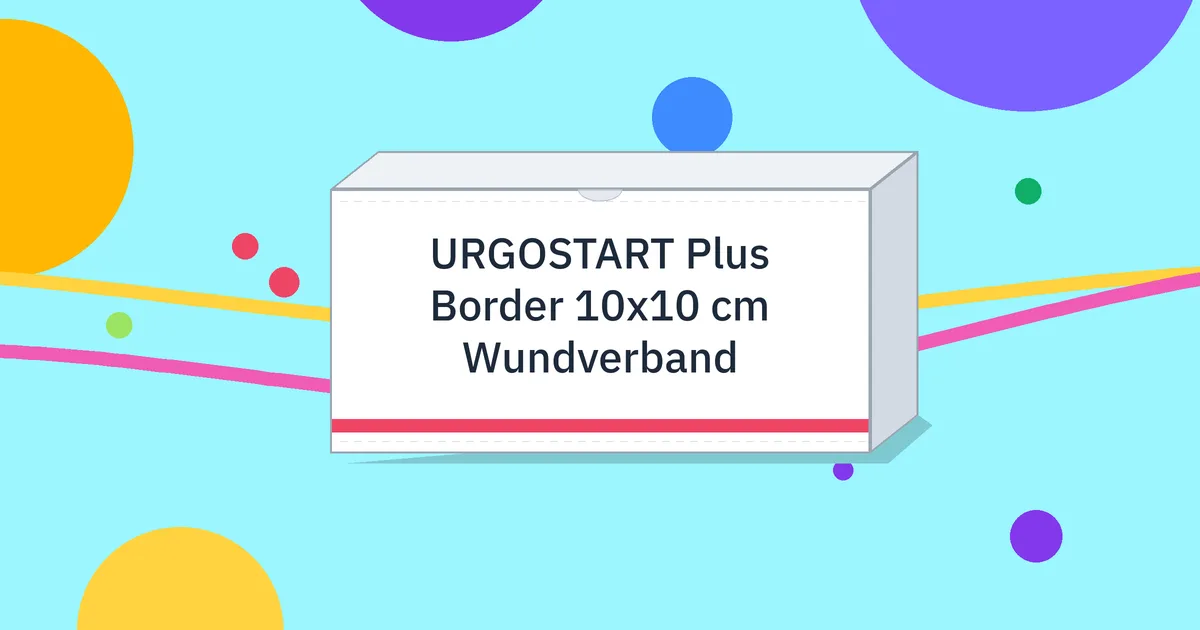 Symbolbild: Packung mit der Aufschrift URGOSTART Plus Border 10x10 cm Wundverband (PZN 12898905) – Verfügbarkeit und Bezug in Apotheken in Frankfurt am Main