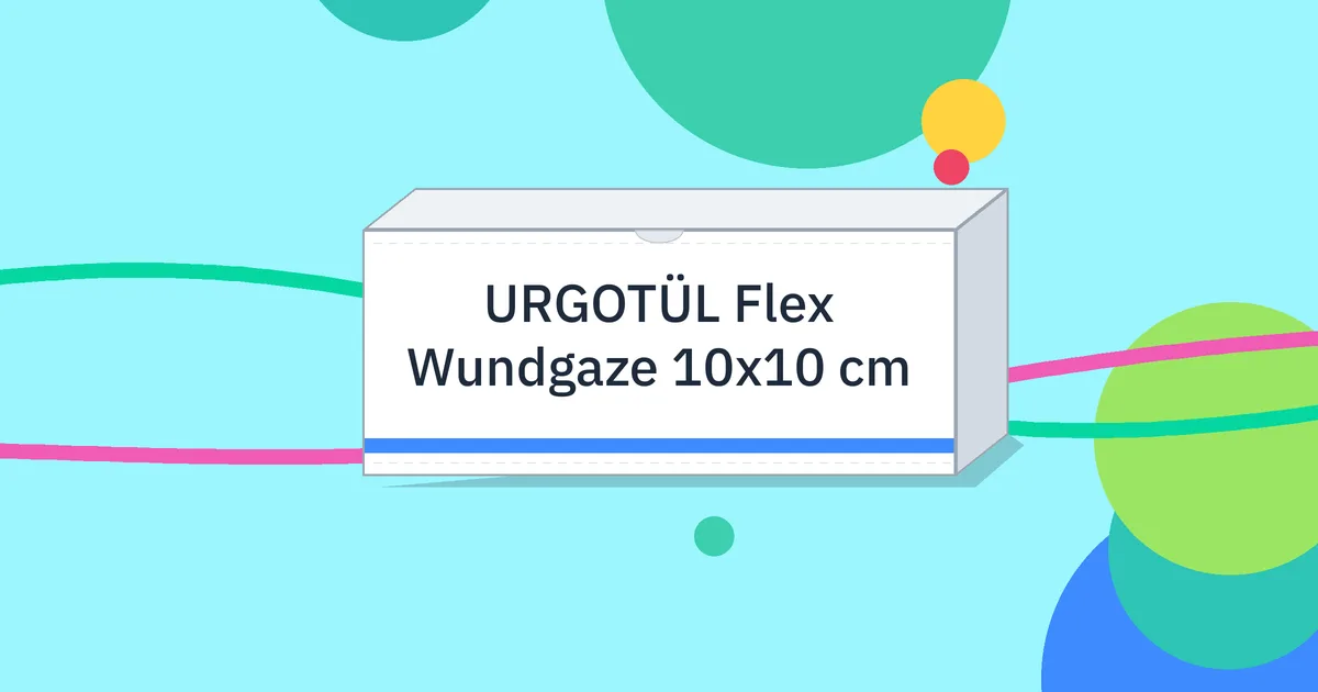 Symbolbild: Packung mit der Aufschrift URGOTÜL Flex Wundgaze 10x10 cm (PZN 20089321) – Verfügbarkeit und Bezug in Apotheken in Frankfurt am Main