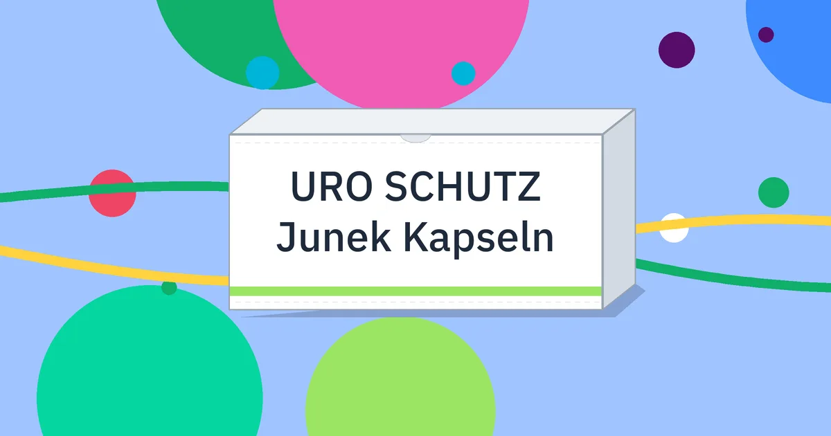 Symbolbild: Packung mit der Aufschrift URO SCHUTZ Junek Kapseln (PZN 06557100) – Verfügbarkeit und Bezug in Apotheken in Frankfurt am Main