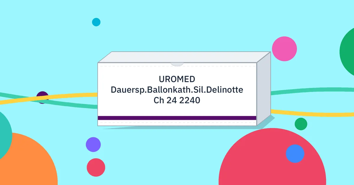 Symbolbild: Packung mit der Aufschrift UROMED Dauersp.Ballonkath.Sil.Delinotte Ch 24 2240 (PZN 03281040) – Verfügbarkeit und Bezug in Apotheken in Frankfurt am Main
