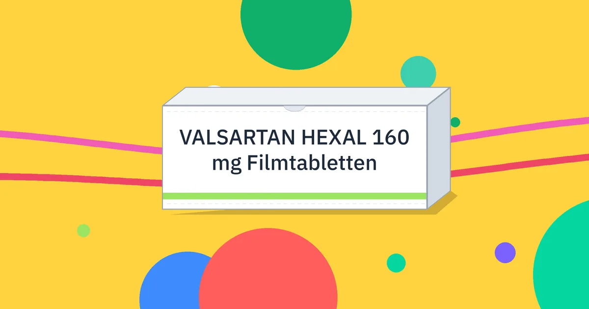 Symbolbild: Packung mit der Aufschrift VALSARTAN HEXAL 160 mg Filmtabletten (PZN 07607053) – Verfügbarkeit und Bezug in Apotheken in Frankfurt am Main