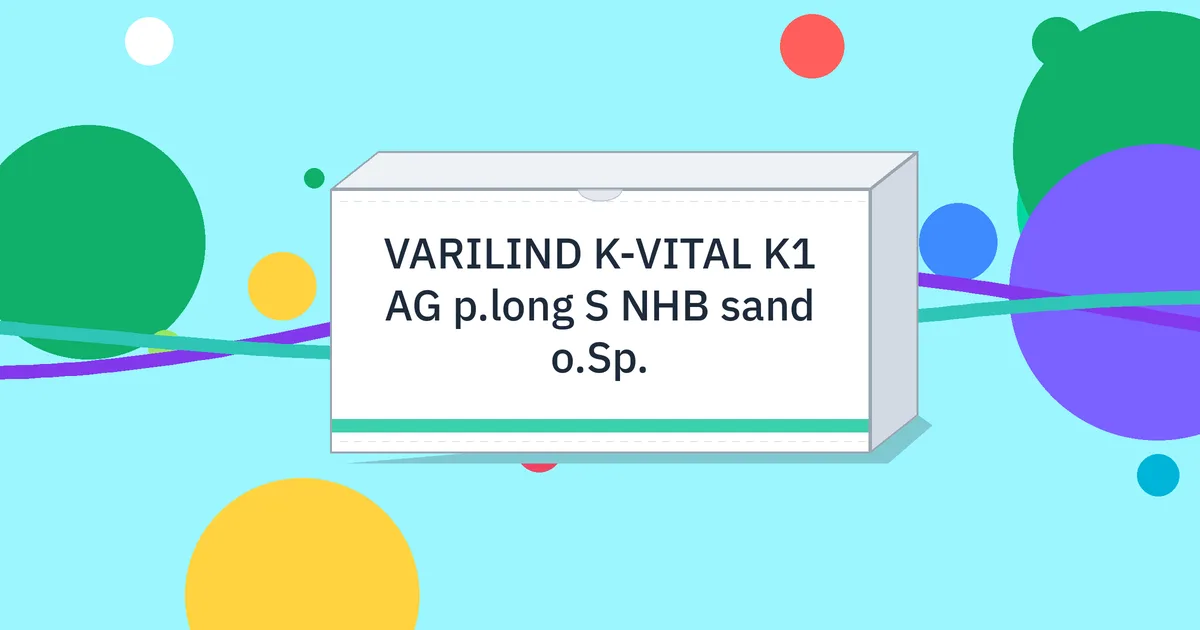 Symbolbild: Packung mit der Aufschrift VARILIND K-VITAL K1 AG p.long S NHB sand o.Sp. (PZN 20562970) – Verfügbarkeit und Bezug in Apotheken in Frankfurt am Main