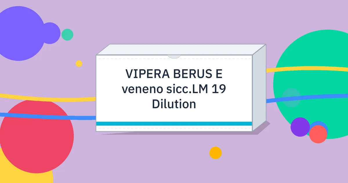 Symbolbild: Packung mit der Aufschrift VIPERA BERUS E veneno sicc.LM 19 Dilution (PZN 13277140) – Verfügbarkeit und Bezug in Apotheken in Frankfurt am Main