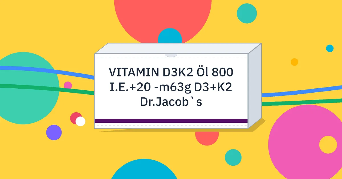 Symbolbild: Packung mit der Aufschrift VITAMIN D3K2 Öl 800 I.E.+20 -m63g D3+K2 Dr.Jacob`s (PZN 11360196) – Verfügbarkeit und Bezug in Apotheken in Frankfurt am Main