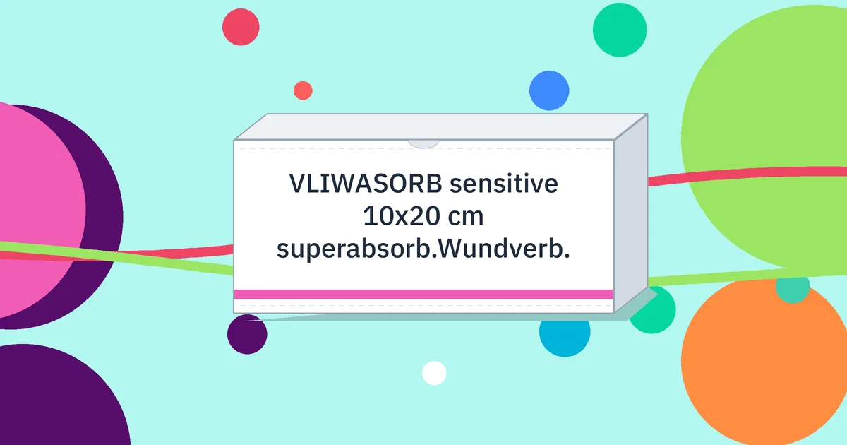 Symbolbild: Packung mit der Aufschrift VLIWASORB sensitive 10x20 cm superabsorb.Wundverb. (PZN 20179751) – Verfügbarkeit und Bezug in Apotheken in Frankfurt am Main