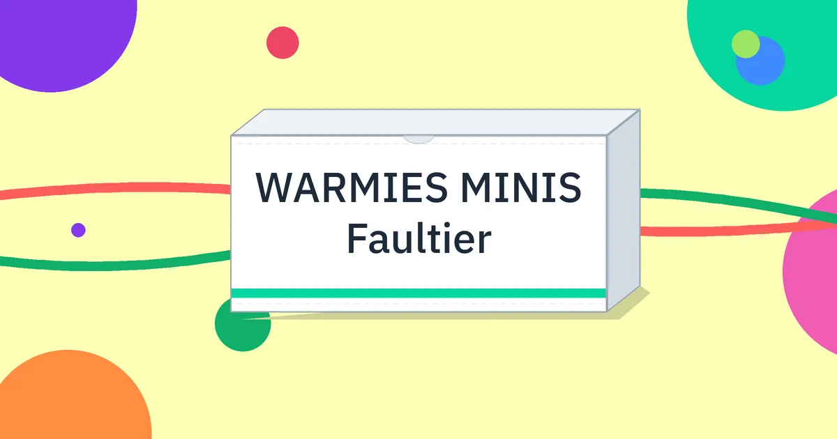 Symbolbild: Packung mit der Aufschrift WARMIES MINIS Faultier (PZN 14318987) – Verfügbarkeit und Bezug in Apotheken in Frankfurt am Main