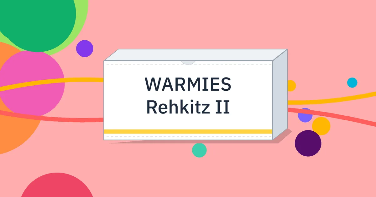Symbolbild: Packung mit der Aufschrift WARMIES Rehkitz II (PZN 17839126) – Verfügbarkeit und Bezug in Apotheken in Frankfurt am Main