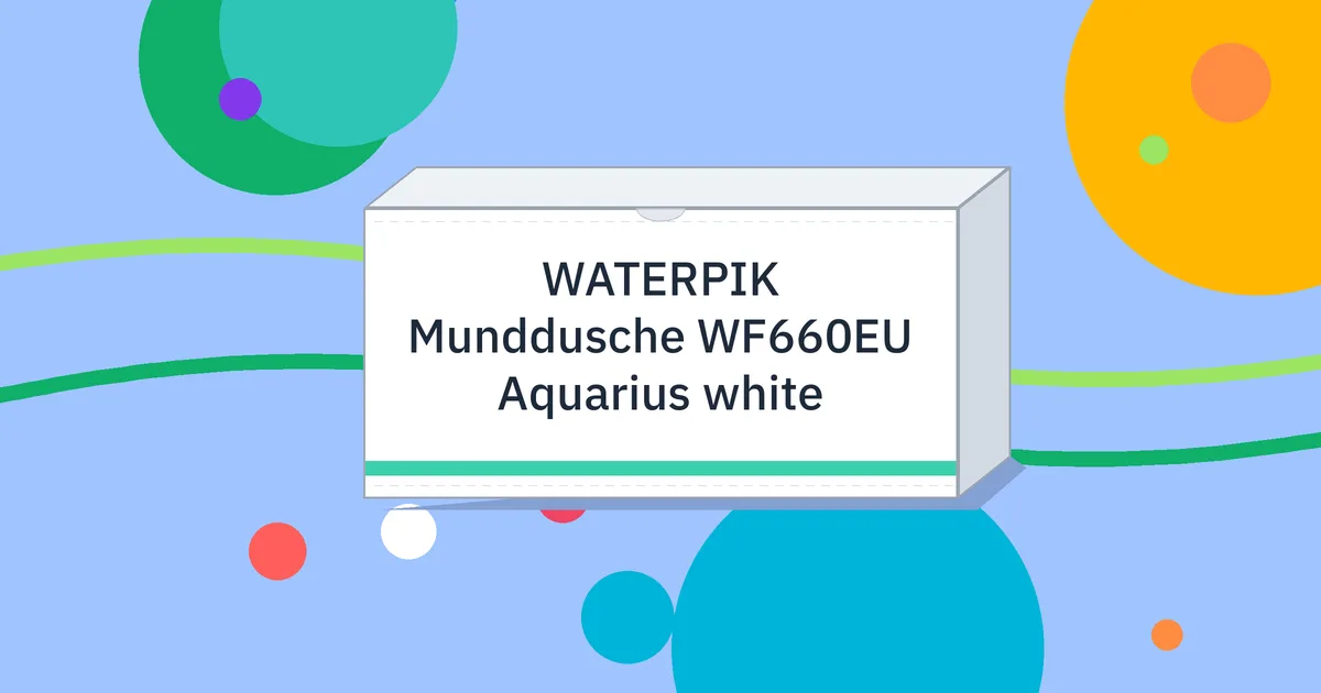Symbolbild: Packung mit der Aufschrift WATERPIK Munddusche WF660EU Aquarius white (PZN 19487111) – Verfügbarkeit und Bezug in Apotheken in Frankfurt am Main