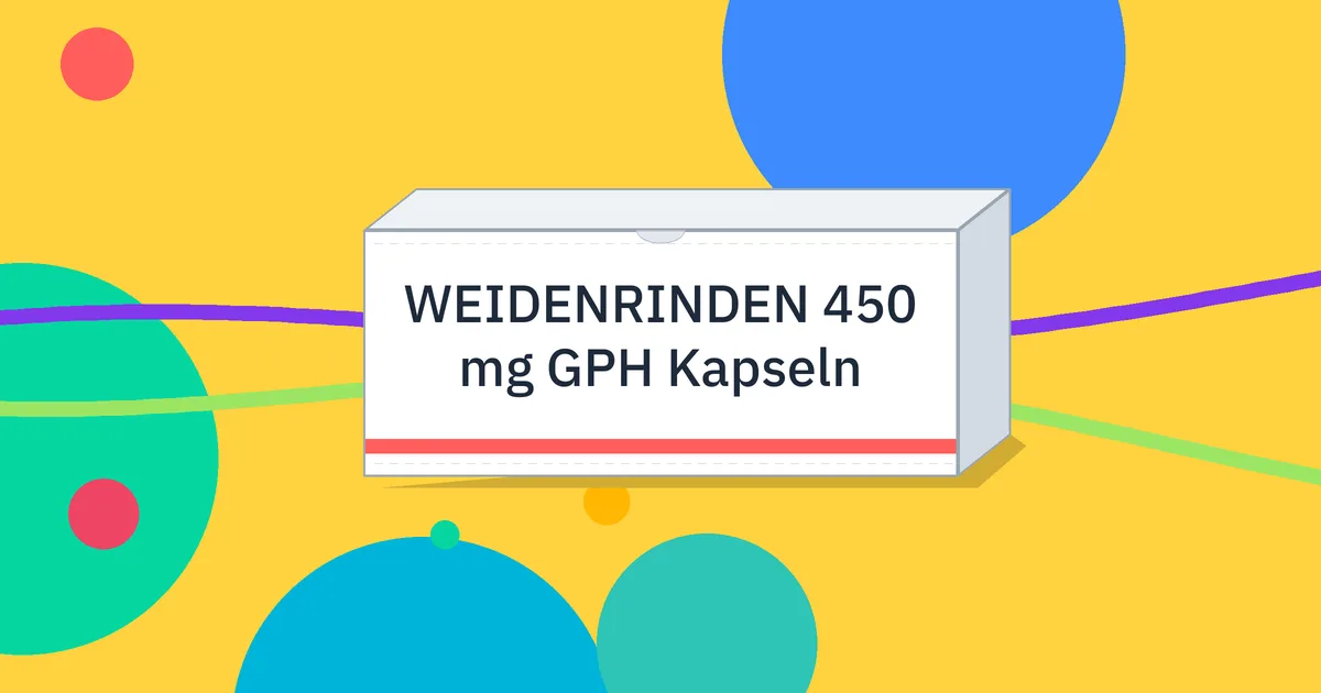 Symbolbild: Packung mit der Aufschrift WEIDENRINDEN 450 mg GPH Kapseln (PZN 15294792) – Verfügbarkeit und Bezug in Apotheken in Frankfurt am Main