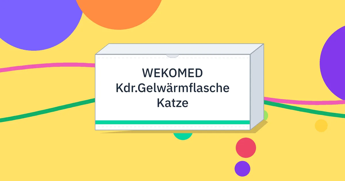 Symbolbild: Packung mit der Aufschrift WEKOMED Kdr.Gelwärmflasche Katze (PZN 03481715) – Verfügbarkeit und Bezug in Apotheken in Frankfurt am Main