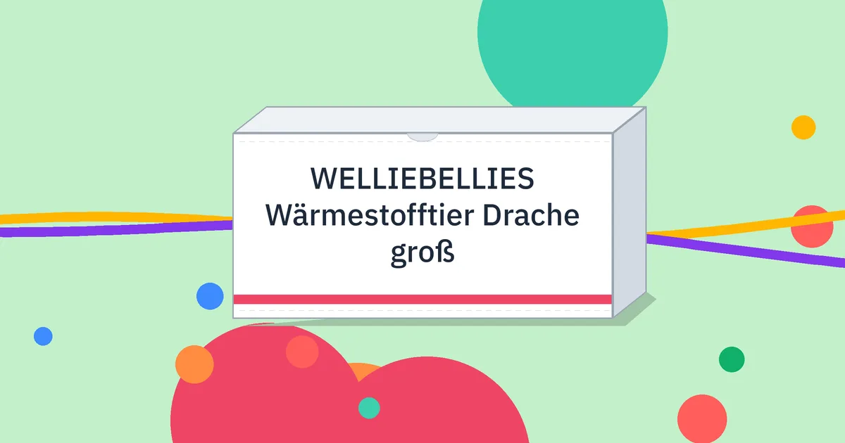 Symbolbild: Packung mit der Aufschrift WELLIEBELLIES Wärmestofftier Drache groß (PZN 14269533) – Verfügbarkeit und Bezug in Apotheken in Frankfurt am Main