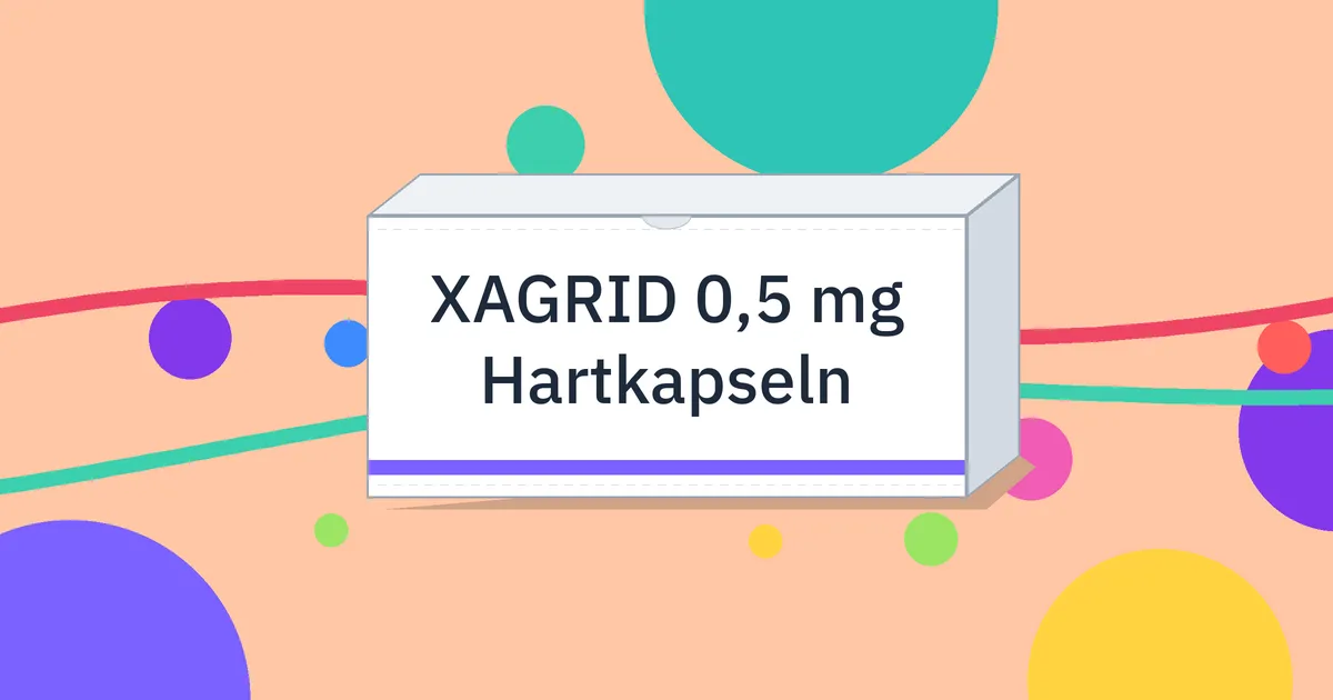 Symbolbild: Packung mit der Aufschrift XAGRID 0,5 mg Hartkapseln (PZN 04164572) – Verfügbarkeit und Bezug in Apotheken in Frankfurt am Main