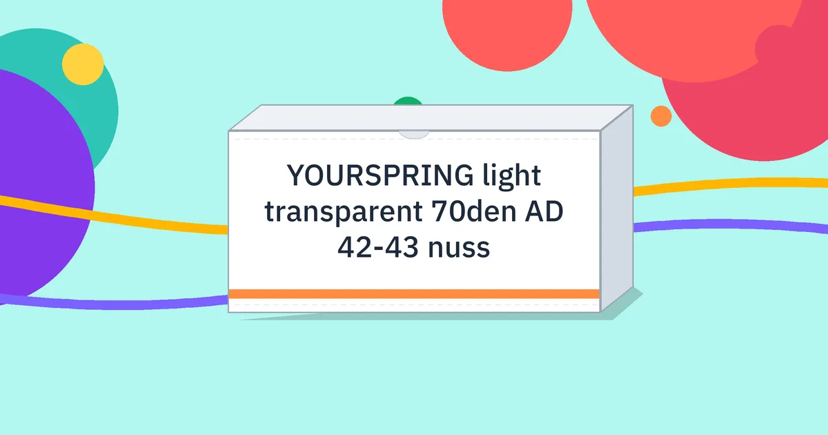 Symbolbild: Packung mit der Aufschrift YOURSPRING light transparent 70den AD 42-43 nuss (PZN 18056024) – Verfügbarkeit und Bezug in Apotheken in Frankfurt am Main