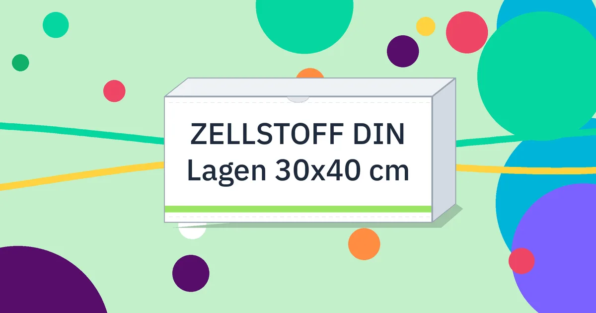 Symbolbild: Packung mit der Aufschrift ZELLSTOFF DIN Lagen 30x40 cm (PZN 03040626) – Verfügbarkeit und Bezug in Apotheken in Frankfurt am Main