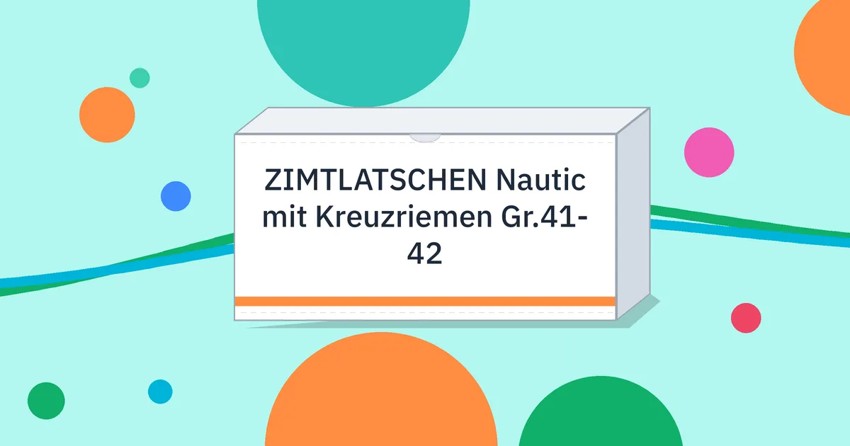 Symbolbild: Packung mit der Aufschrift ZIMTLATSCHEN Nautic mit Kreuzriemen Gr.41-42 (PZN 11731072) – Verfügbarkeit und Bezug in Apotheken in Frankfurt am Main