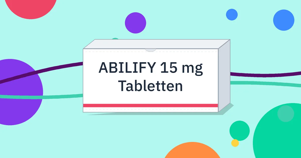 Symbolbild: Packung mit der Aufschrift ABILIFY 15 mg Tabletten (PZN 10332938) – Verfügbarkeit und Bezug in Apotheken in Frankfurt am Main