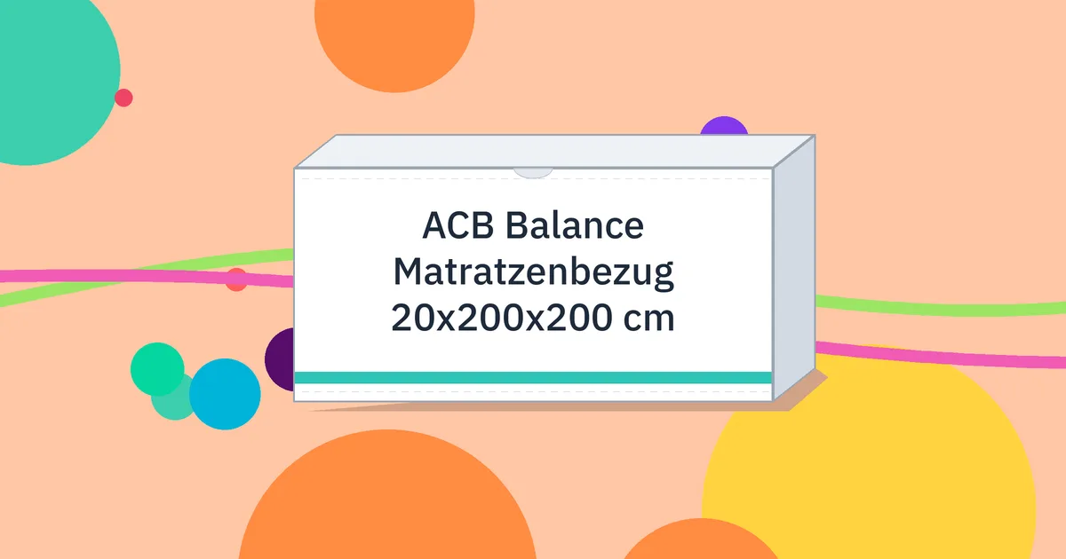 Symbolbild: Packung mit der Aufschrift ACB Balance Matratzenbezug 20x200x200 cm (PZN 11648885) – Verfügbarkeit und Bezug in Apotheken in Frankfurt am Main