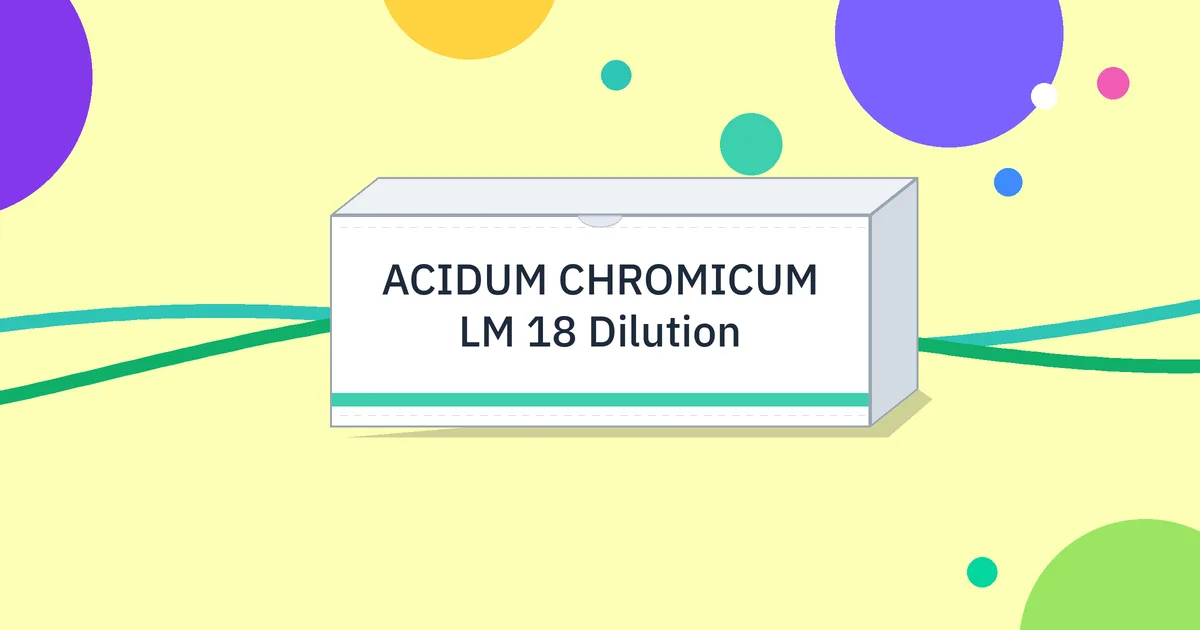 Symbolbild: Packung mit der Aufschrift ACIDUM CHROMICUM LM 18 Dilution (PZN 13272728) – Verfügbarkeit und Bezug in Apotheken in Frankfurt am Main