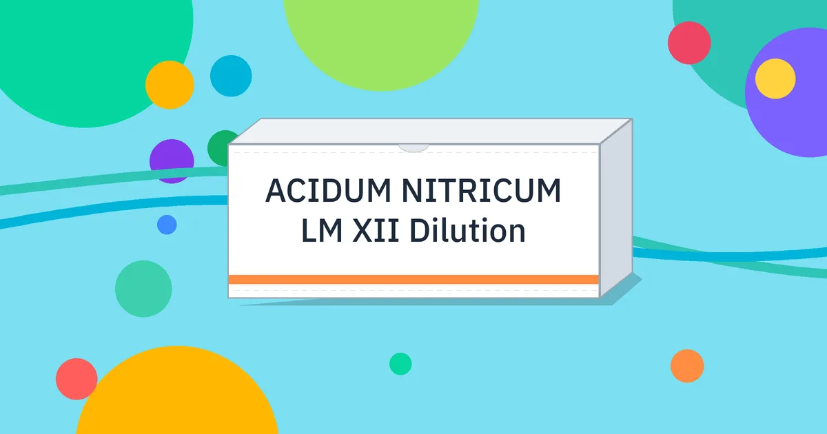 Symbolbild: Packung mit der Aufschrift ACIDUM NITRICUM LM XII Dilution (PZN 02820871) – Verfügbarkeit und Bezug in Apotheken in Frankfurt am Main